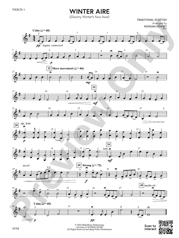 Winter Aire: 1st Violin: 1st Violin Part - Digital Sheet Music Download