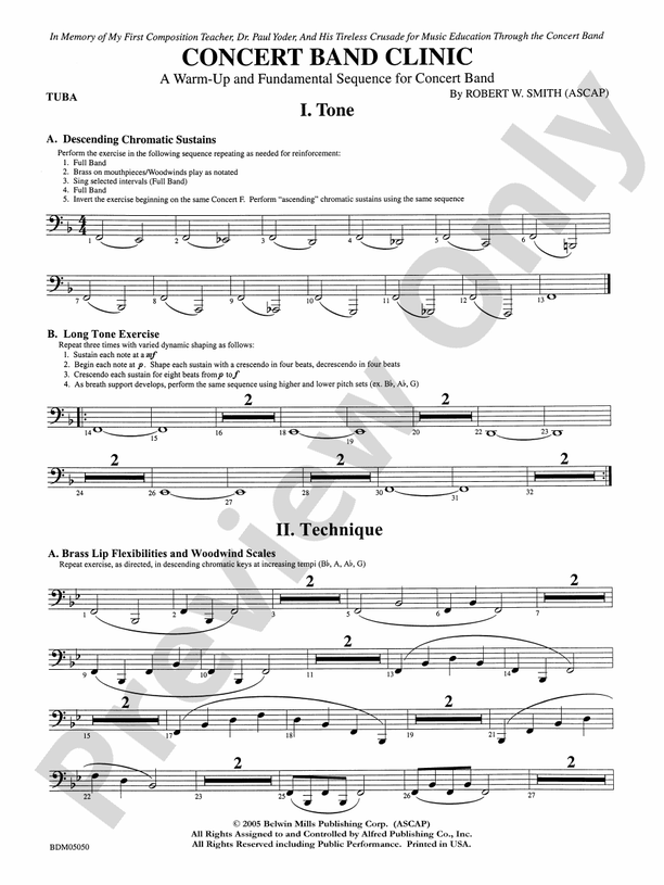 Concert Band Clinic (A Warm-Up and Fundamental Sequence for Concert ...