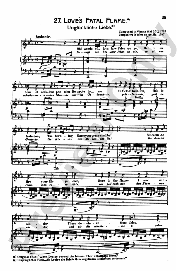 Mozart: 39 Songs for Medium High Voice (German/English/French/Italian ...