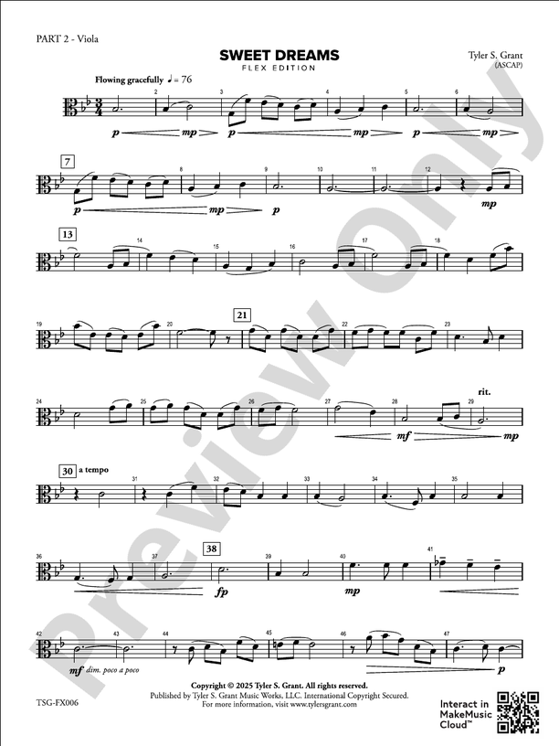 Sweet Dreams: Part 2 - Trombone/Baritone/Bassoon/Cello/Bass (8va): Part ...