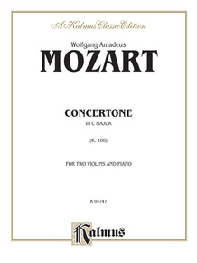 Mozart: Concertone in C Major: Violin: Wolfgang Amadeus Mozart ...