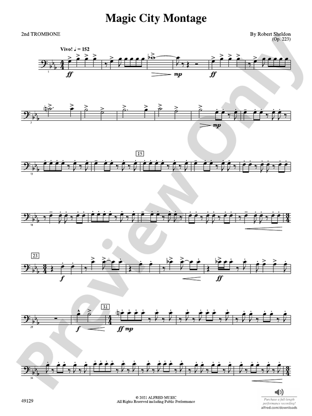 Magic City Montage: 2nd Trombone: 2nd Trombone Part - Digital Sheet Music Download