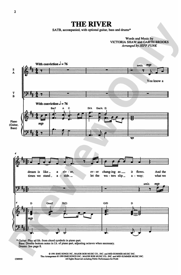 The River: SATB Choral Octavo: Victoria Shaw - Digital Sheet Music Download