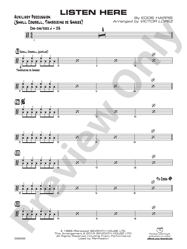 Listen Here: Auxiliary Percussion: Auxiliary Percussion Part - Digital ...