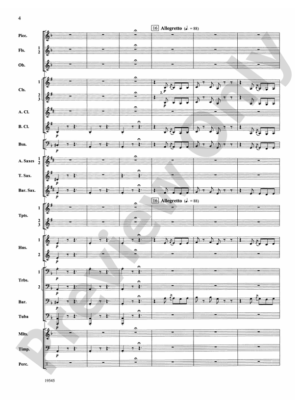 Funeral March of a Marionette: Concert Band Conductor Score & Parts ...