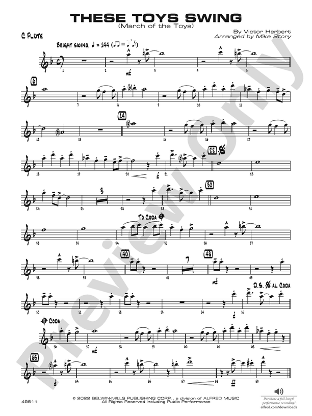 These Toys Swing: Flute: Flute Part - Digital Sheet Music Download