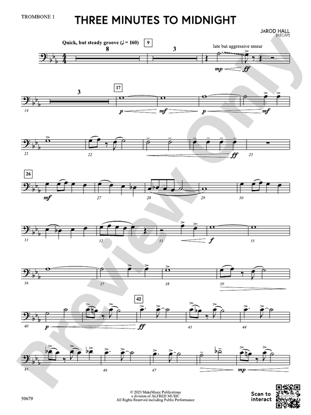 Three Minutes to Midnight: 1st Trombone: 1st Trombone Part - Digital ...