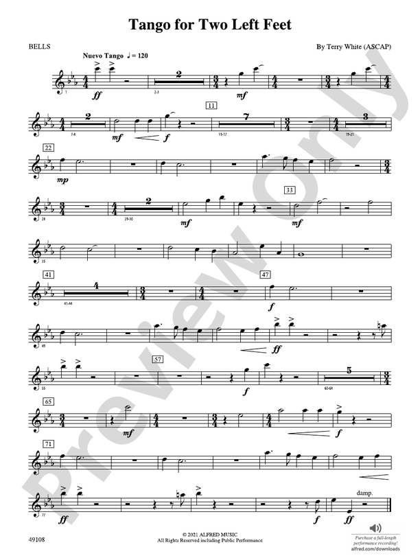 Tango for Two Left Feet: Mallets: Mallets Part - Digital Sheet Music ...
