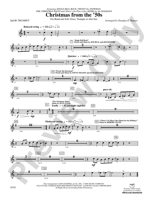 Christmas from the '50s: 2nd B-flat Trumpet: 2nd B-flat Trumpet Part - Digital Sheet Music Download