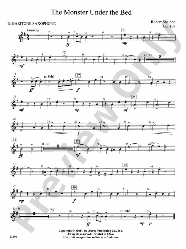 The Monster Under the Bed: E-flat Baritone Saxophone: E-flat Baritone ...