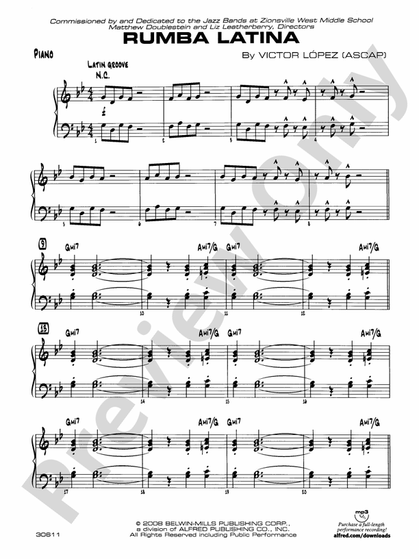 Rumba Latina: Piano Accompaniment: Piano Accompaniment Part - Digital ...