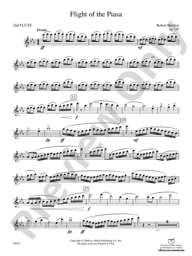 Flight of the Piasa: 2nd Flute: 2nd Flute Part - Digital Sheet Music ...