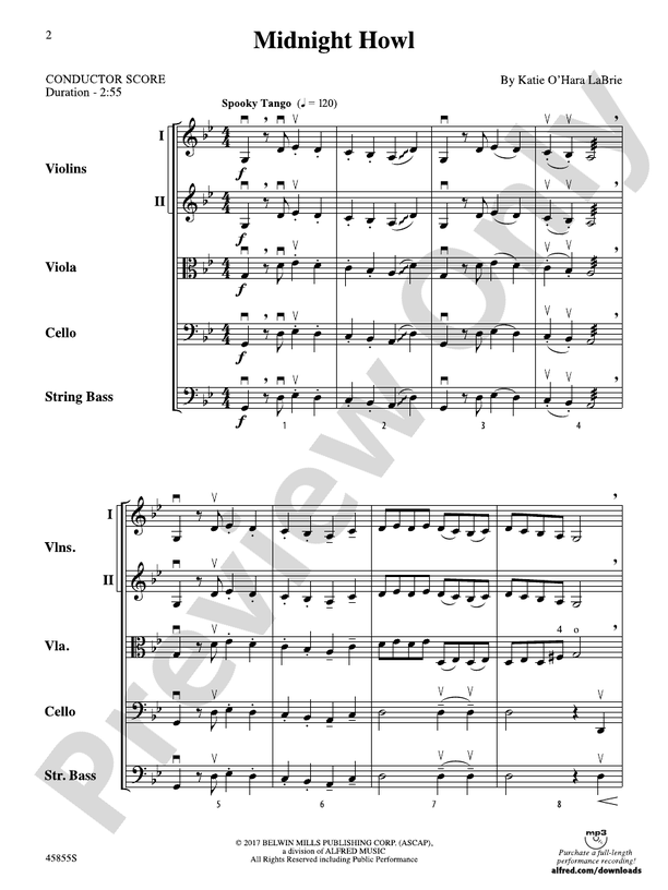 Midnight Howl: Score: String Orchestra Score - Digital Sheet Music Download