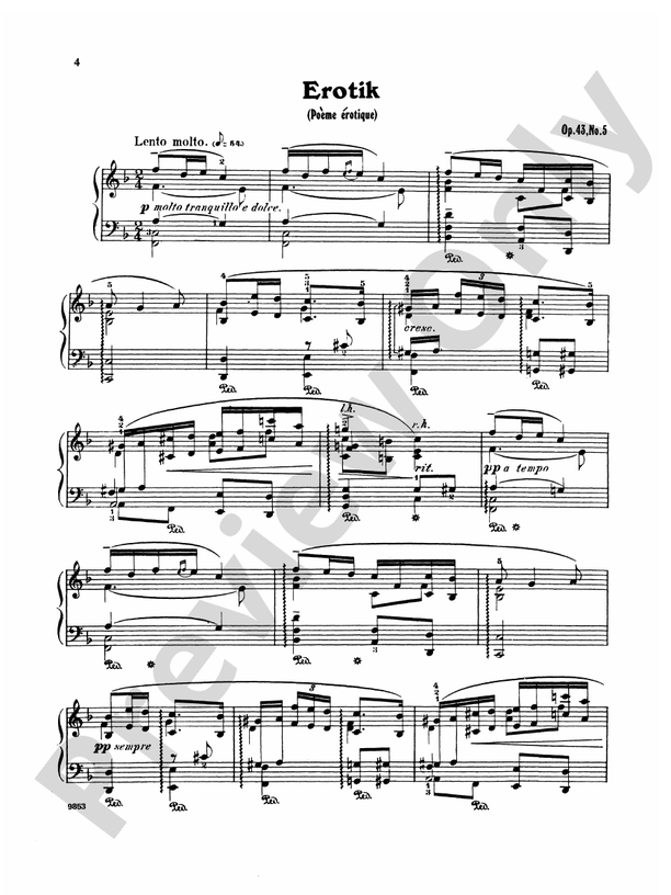 Grieg: Selected Compositions (Volume II): 2. Erotik Part - Digital Sheet Music Download