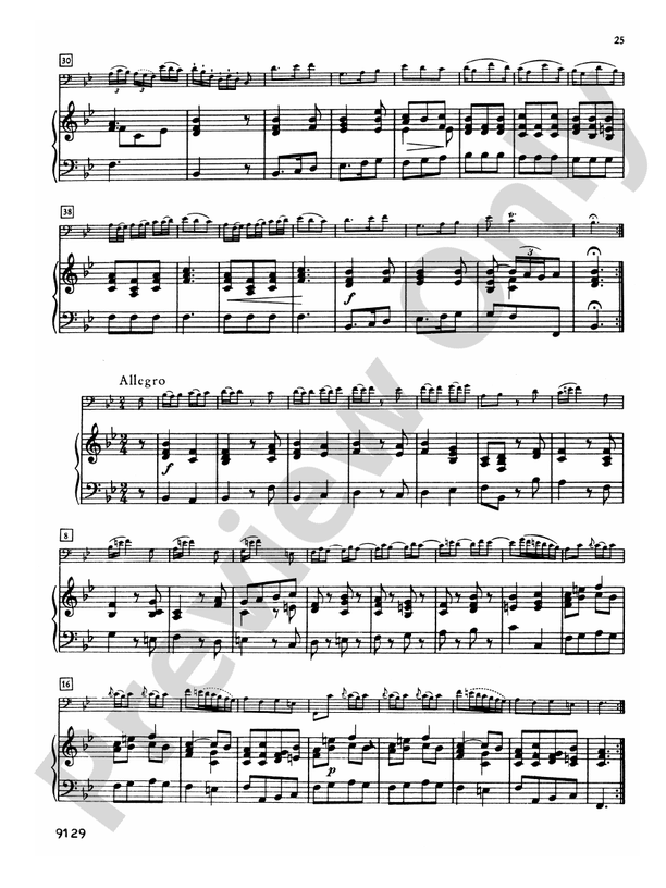 Vivaldi: Six Sonatas for Cello and Basso Continuo: Sonata No. 4, B flat Major (Piano) Part ...