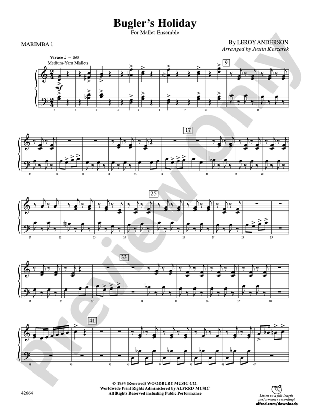 Bugler's Holiday: Mallets: Mallets Part - Digital Sheet Music Download