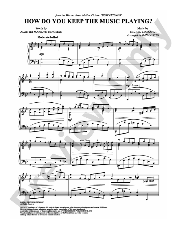 How Do You Keep the Music Playing?: Piano: Michel Legrand - Digital ...