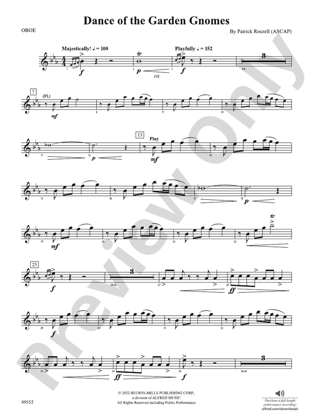 Dance of the Garden Gnomes: Oboe: Oboe Part - Digital Sheet Music Download