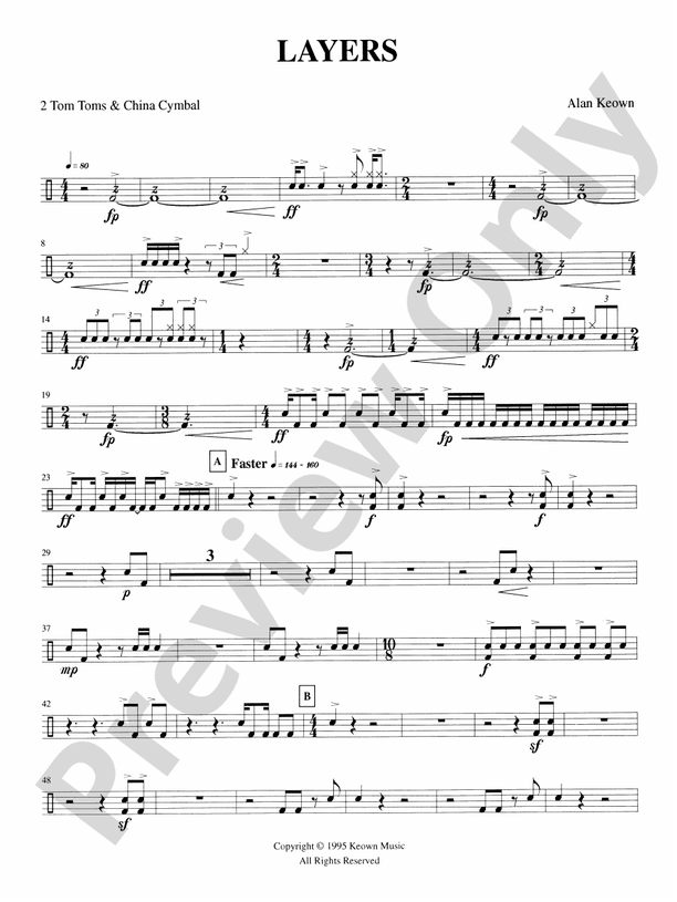 Layers: Tom-Toms: Tom-Toms Part - Digital Sheet Music Download