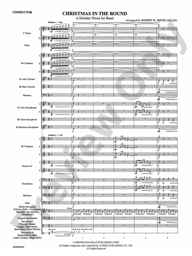 Christmas in the Round: Concert Band Conductor Score & Parts - Digital ...