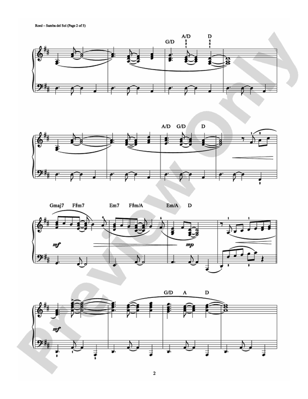 Samba del Sol: Piano: Tom Roed - Digital Sheet Music Download