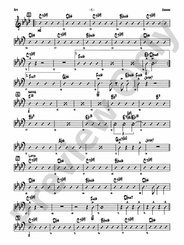 Caravan: Guitar: Guitar Part - Digital Sheet Music Download