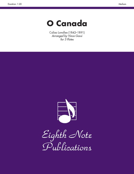 O Canada: 3 Flutes Score & Parts: Calixa Lavallée | Sheet Music
