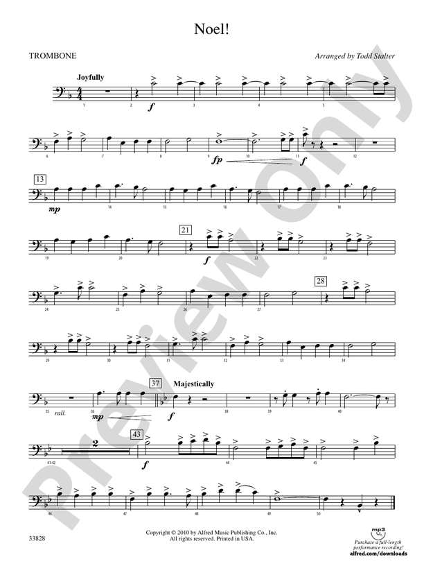 Noel!: 1st Trombone: 1st Trombone Part - Digital Sheet Music Download