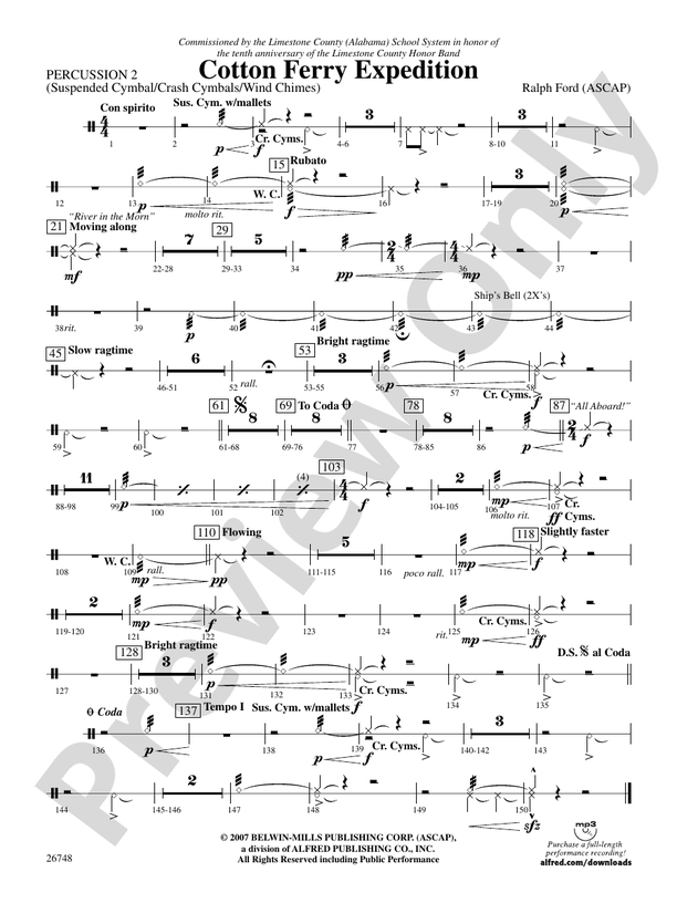 Cotton Ferry Expedition: 2nd Percussion: 2nd Percussion Part - Digital ...