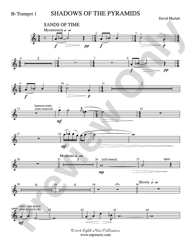 Shadows of the Pyramids: 1st B-flat Trumpet: 1st B-flat Trumpet Part ...