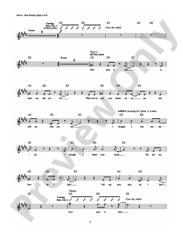 Blue Monday: Guitar TAB: New Order - Digital Sheet Music Download