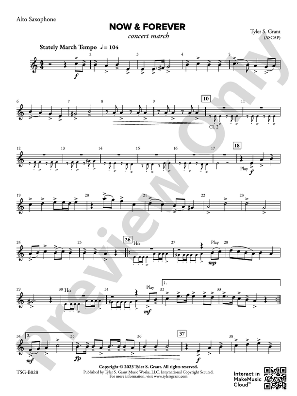Now & Forever: 1st E-flat Alto Saxophone: 1st E-flat Alto Saxophone Part - Digital Sheet Music ...