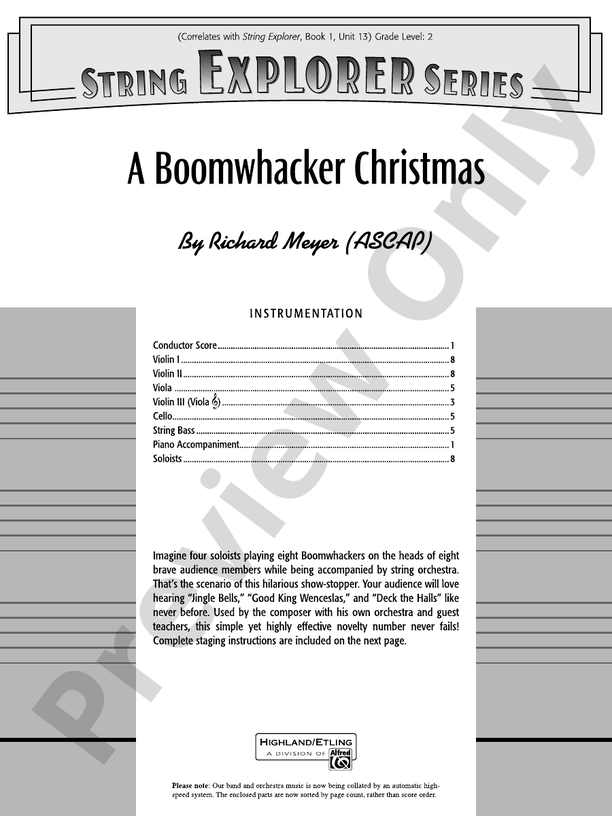 A Boomwhacker Christmas: Score: String Orchestra Score - Digital Sheet ...