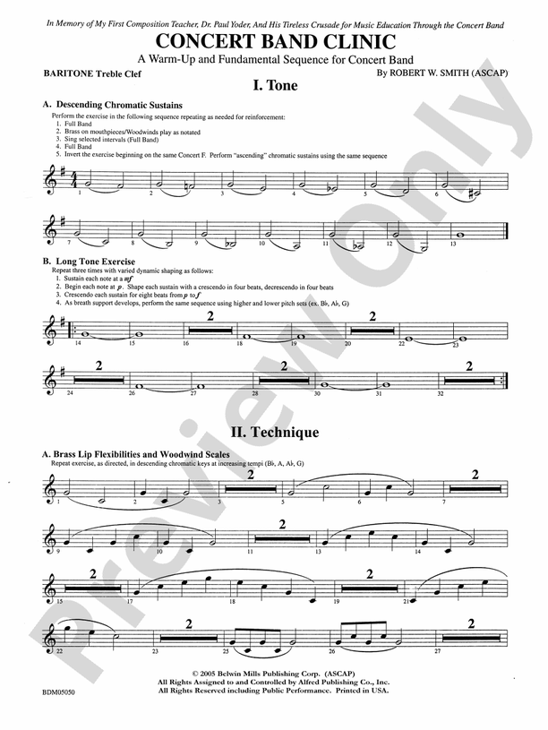 Concert Band Clinic (A Warm-Up and Fundamental Sequence for Concert ...