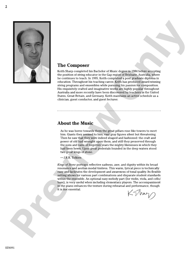 Kings of Stone: Score: String Orchestra Score: Keith Sharp - Digital ...