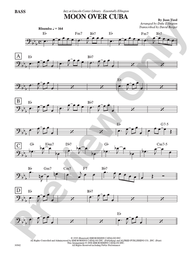 Moon over Cuba: String Bass: String Bass Part - Digital Sheet Music ...