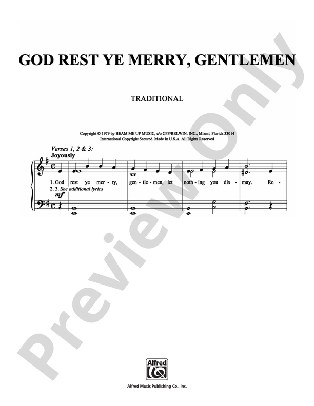 God Rest Ye Merry, Gentlemen: Easy Piano: Traditional - Digital Sheet ...