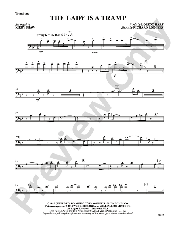 The Lady Is a Tramp: 1st Trombone: 1st Trombone Part - Digital Sheet ...