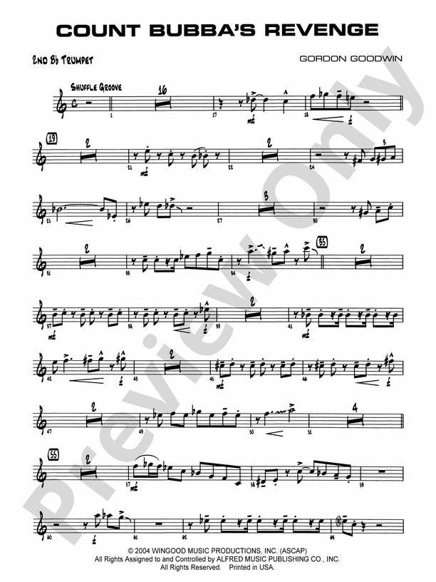Count Bubba's Revenge: 2nd B-flat Trumpet: 2nd B-flat Trumpet Part ...