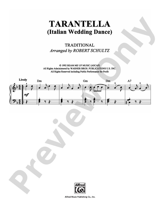 Tarantella: Piano: Traditional - Digital Sheet Music Download