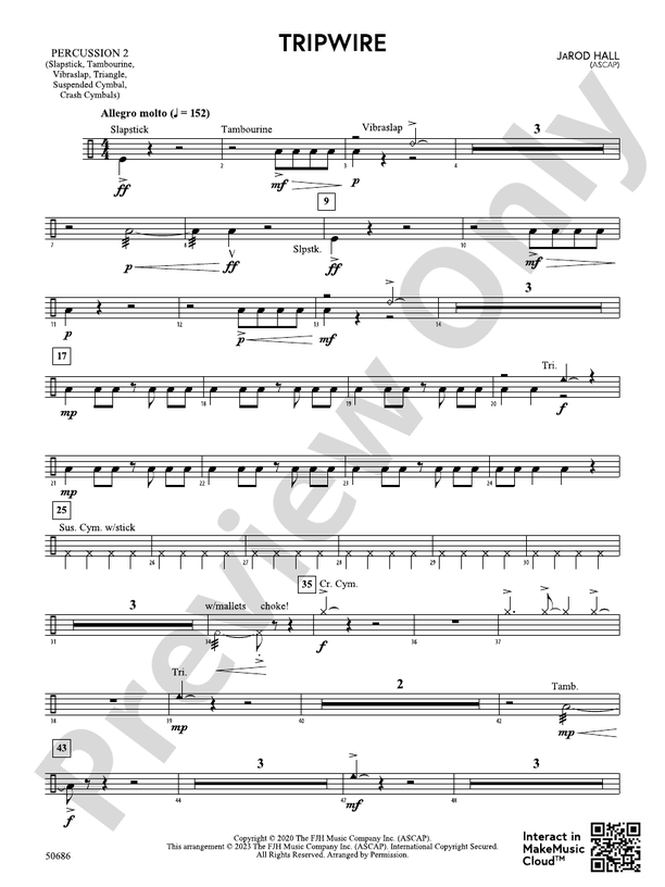Tripwire: 2nd Percussion: 2nd Percussion Part - Digital Sheet Music Download