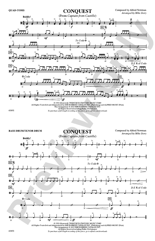 Conquest (from Captain from Castille): Quad-Toms: Quad-Toms Part ...