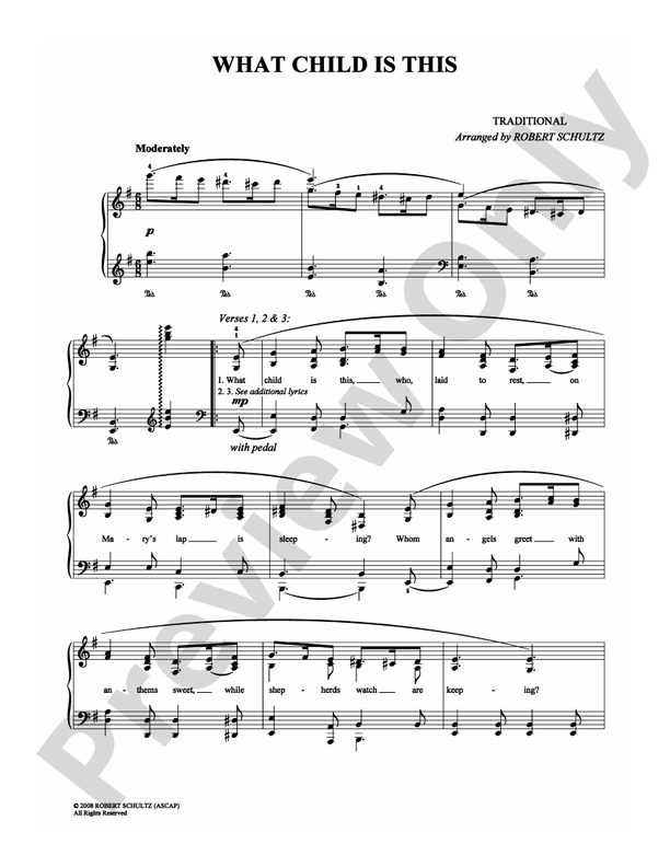 What Child Is This: Piano/Vocal/Chords: Traditional - Digital Sheet ...