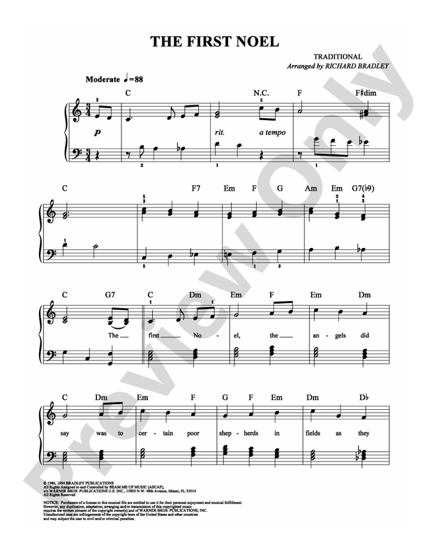 The First Noel: Easy Piano: Traditional - Digital Sheet Music Download