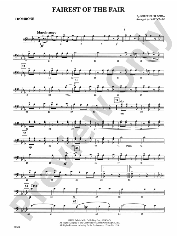 The Fairest of the Fair: 1st Trombone: 1st Trombone Part - Digital ...