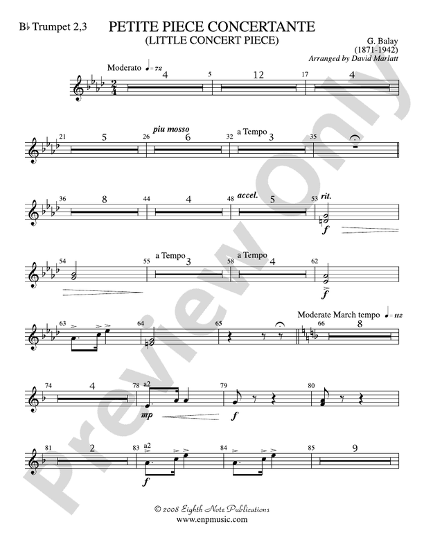 Petite Piece Concertante (Little Concert Piece) (Solo Cornet and ...