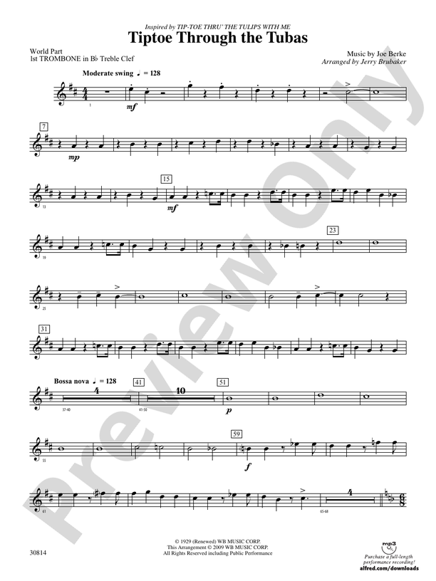 Tiptoe Through the Tubas: (wp) 1st B-flat Trombone T.C.: (wp) 1st B ...