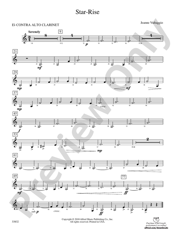Star-Rise: (wp) E-flat Contrabass Clarinet: (wp) E-flat Contrabass Clarinet World Part - Digital ...