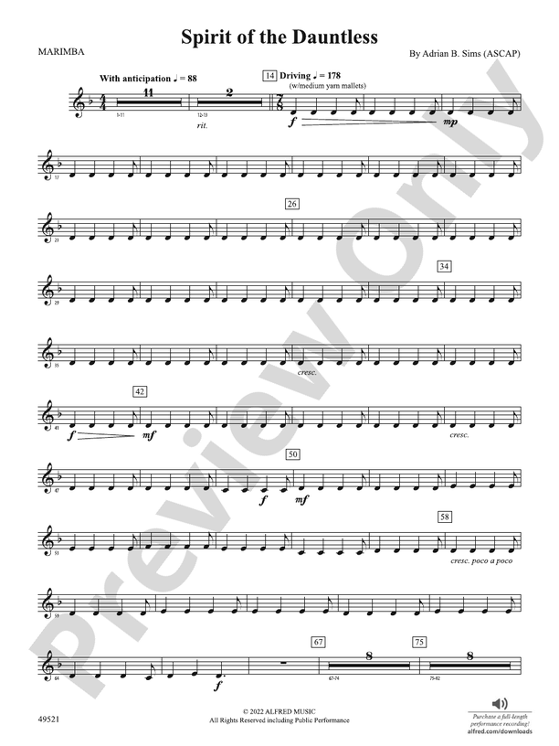 Spirit of the Dauntless: 2nd Mallet Percussion: 2nd Mallet Percussion ...