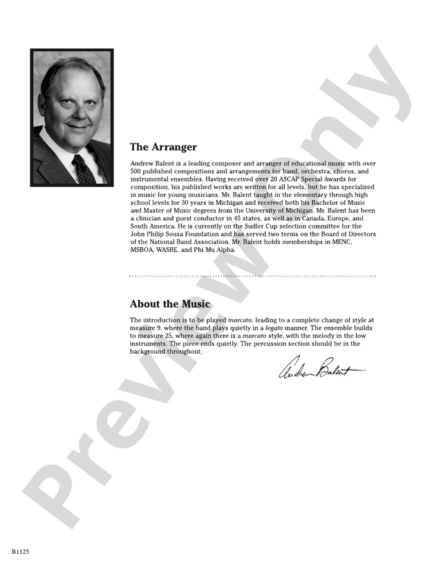 Amazing Grace: Score: : Andrew Balent - Digital Sheet Music Download